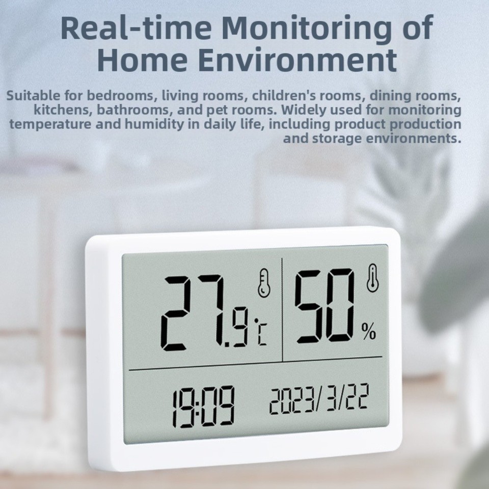 Digital Temperature Humidity Meter for Home Office with Easy to Read ...