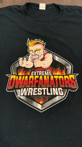 Extreme Midget Wrestling Dwarfanators Black Graphic Tee Short Sleeve | eBay