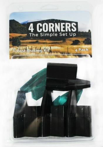 Complete Corner Brace Set, 4 pack, t post bracket, wedge loc, t post ...