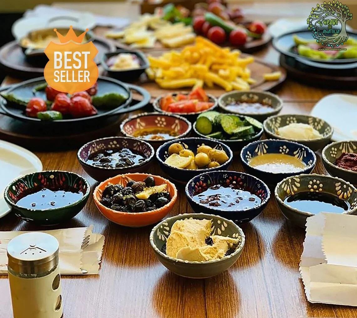 Handmade Ceramic Bowls Set of 10 Small Serving Pottery for Prep Tapas ...