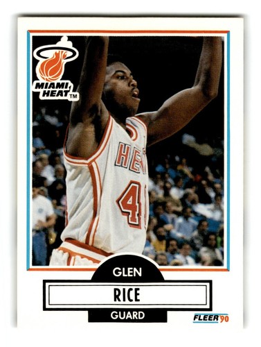 1990-91 Fleer Glen Rice Rookie Miami Heat #101 | eBay