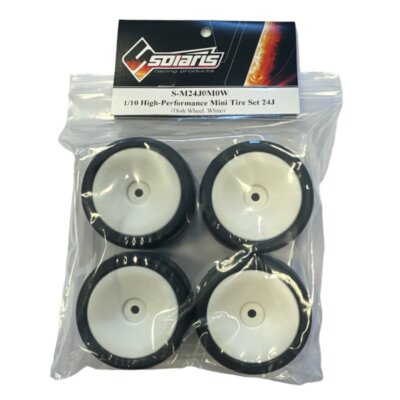 Solaris RC M-Chassis Car Mini Rubber Slick Tire Set(24-J,White)Tamiya ...