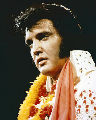 Elvis Presley with Hawaiin lei in classic white jacket 8x10 Photo | eBay