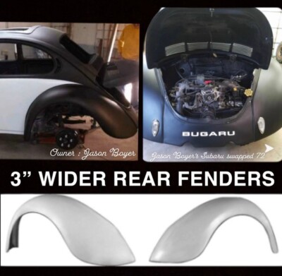 1949-1977 VW Beetle / 71-79 VW Super Beetle rear fenders 3" Wider Than ...