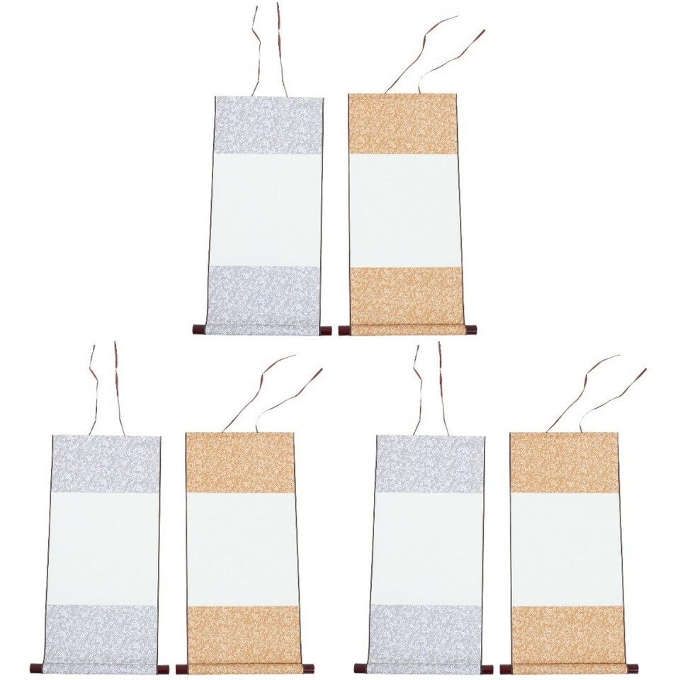 2 Pcs Blank Calligraphy Scroll Chinese Hanging Scrolls Art Paper | eBay ...