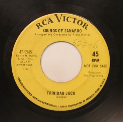Trinidad Jack - Promo 45 - Sounds Of Samaroo / Sounds Of Samaroo On Rca ...