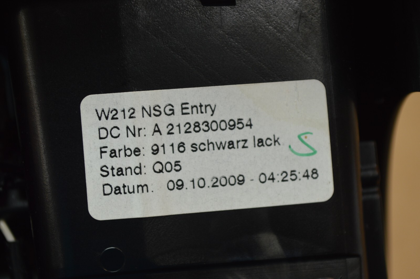 2011 W212 MERCEDES E63 AMG E550 Center Console Rear Air Vent Black ...