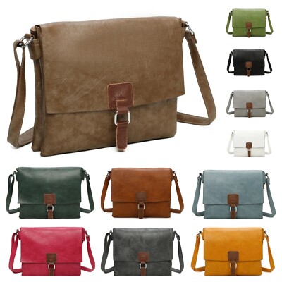 Womens Satchel Long Strap Cross Body Bag Ladies Messenger Over Shoulder ...