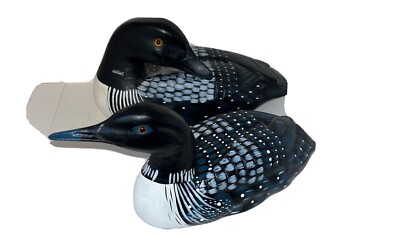 Common Loon Duck decoy hunting folk art hand carved/handpainted wood ...