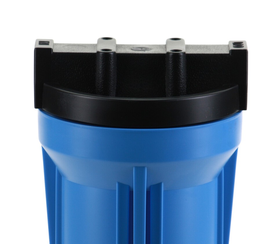 Filter Housing Blue 10" w/ Black Rib Cap, RO, Whole House, Hydroponics ...