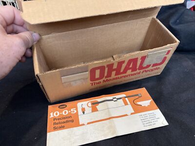 EMPTY BOX ONLY Reloading Powder Scale Ohaus instructions FREE SHIPPING ...