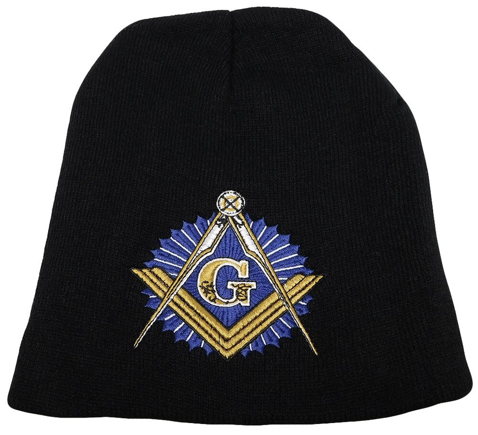 8" Black Mason Masonic Symbol With Shadow Snow Beanie Cap WIN965 Hat | eBay