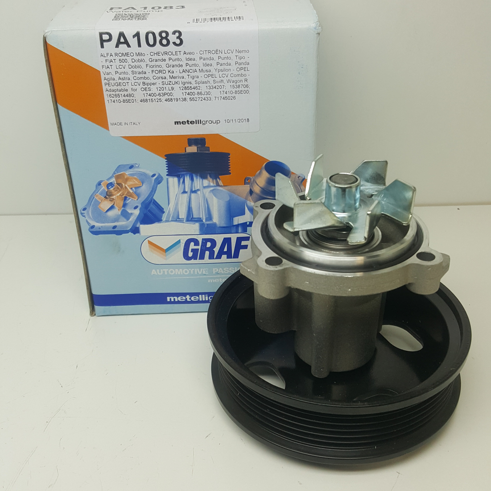 POMPA ACQUA GRAF ALFA MITO - FIAT 500 - IDEA - LANCIA MUSA 1.3 MJTD PER ...