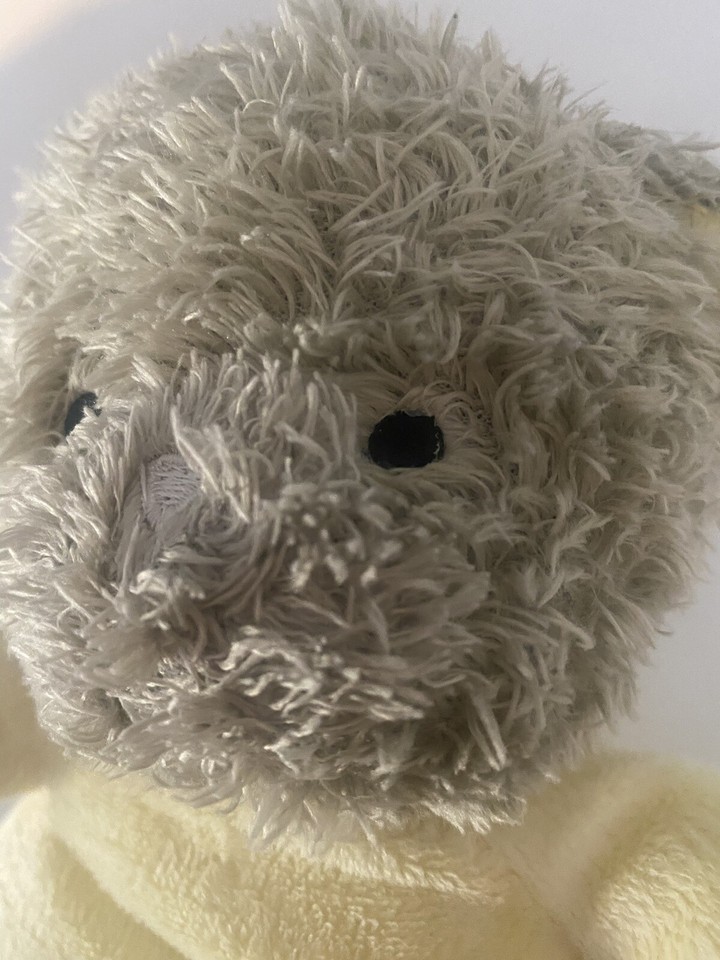 Tan Teddy Bear Plush Stuffed Animal Soft Toy Yellow Star Sewn Eyes Vtg ...