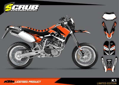 KTM SMC LC4 625 640 660 1999 2000 2001 2002 2003 2004 Graphics Decals ...