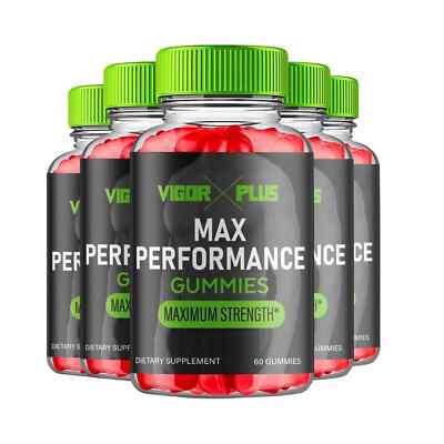 5-Pack Vigor Plus Gummies For Men, Advanced Performance Supplement ...