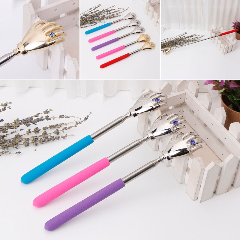 Scratcher Hand Massage Claw Adjustable telescopic Pocket Stainless Clip ...