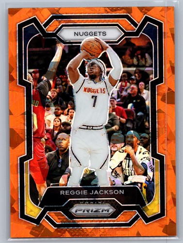 Reggie Jackson 2023-24 Prizm Orange Cracked Ice #235 | eBay