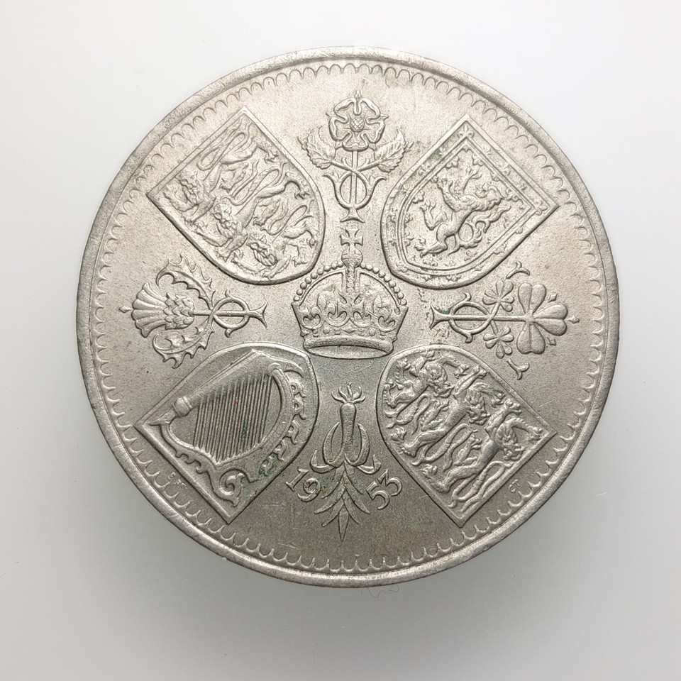 1953 UK 5 Shillings Coin – Queen Elizabeth II Coronation | Large Crown ...