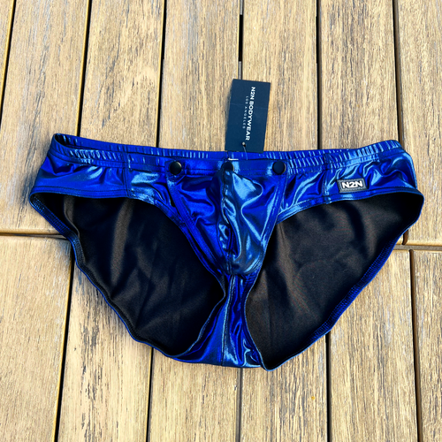 N2N Bodywear Men sapphire blue gloss metalic titan swim sport brief ...