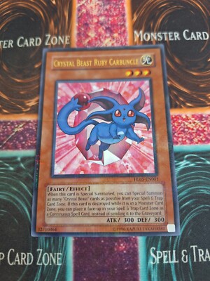 Yu-Gi-Oh! Crystal Beast Ruby Carbuncle HL05-EN001 Parallel Ultra Rare ...