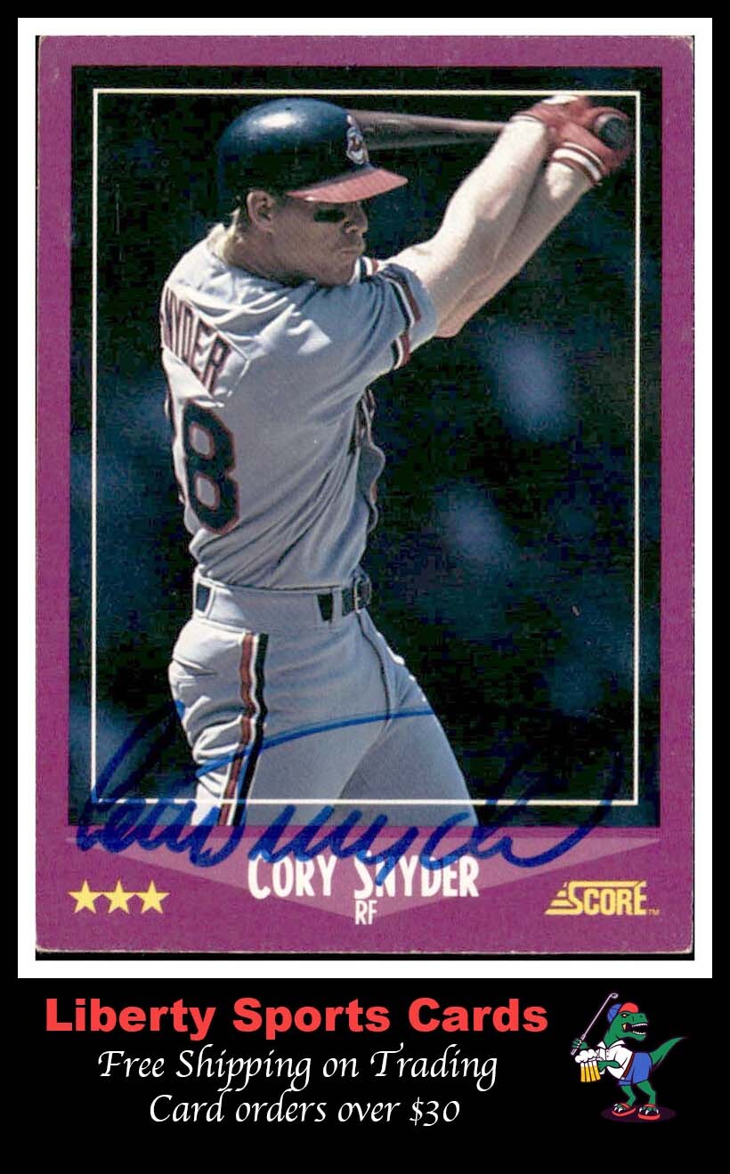 1988 Score Cory Snyder #92 Authentic Autographed Card Cleveland Indians ...