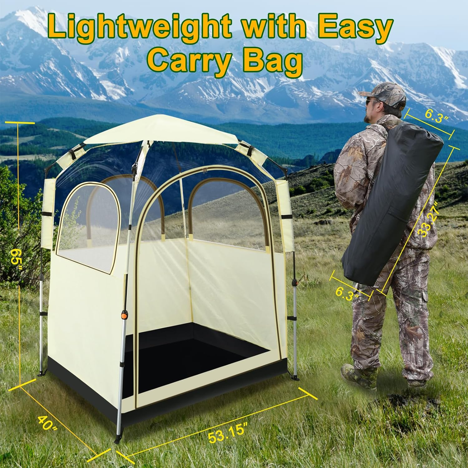 All Weather Shelter - Sports Tent with Detachable Top Cover and Sealed ...