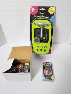 NEW Provo Craft Zision Silent Setter Eyelet Setter Crafting + Box of ...