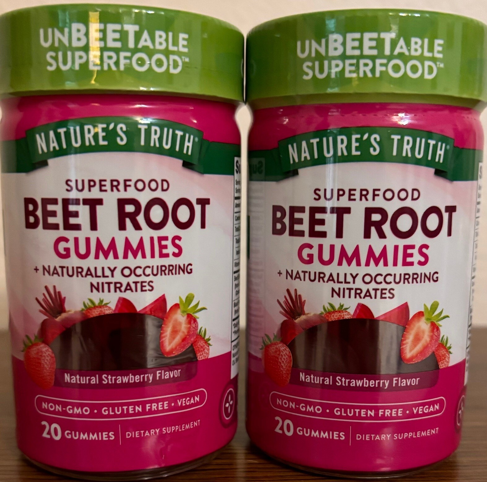 2X Beet Root 6000mg 20 Strawberry Gummies Superfood | eBay