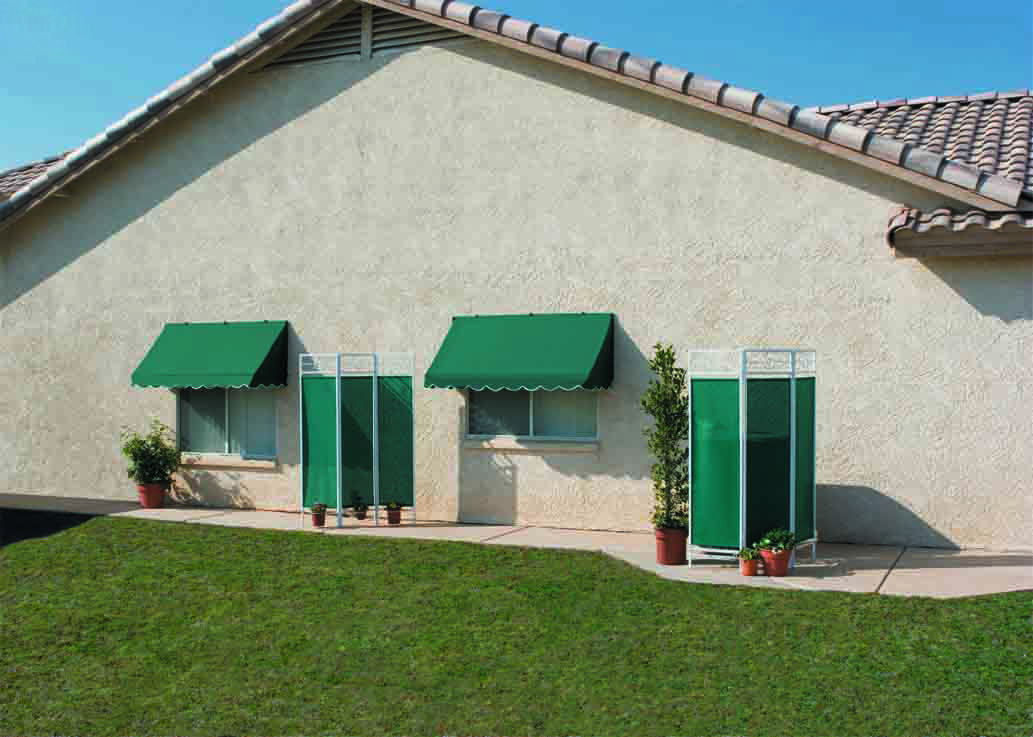 Awnings in a Box Traditional Manually Retractable Door/Wind Awning Easy ...