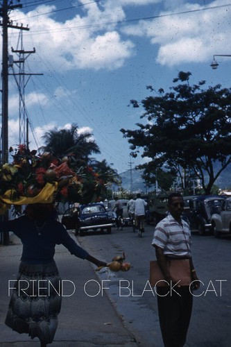 Kodak Slide 1950s Red Border Kodachrome Woman Walking Selling Maracas ...
