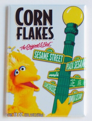 Big Bird Corn Flakes FRIDGE MAGNET cereal box | eBay