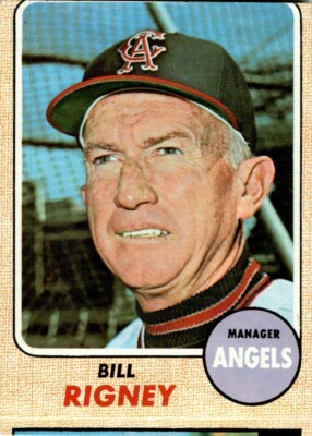 1968 Topps Baseball #416 Bill Rigney California Angeles - Oddball ...