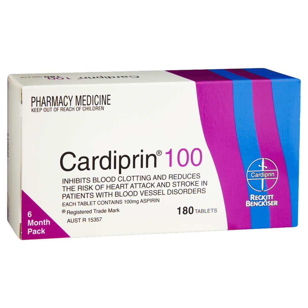 Cardiprin 100 180 Tablets Inhibits Blood Clot Heart Attack Stroke ...