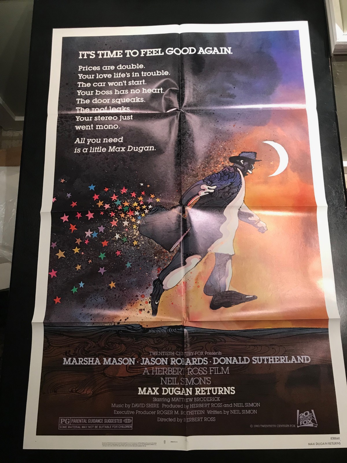 1983 MAX DUGAN RETURNS 1-SH Movie Poster FVF 7.0 Jason Robards, Marsha ...
