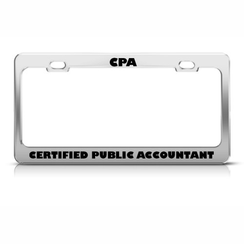License Plate Frame Cpa Certified Public Accountant Career Car ...