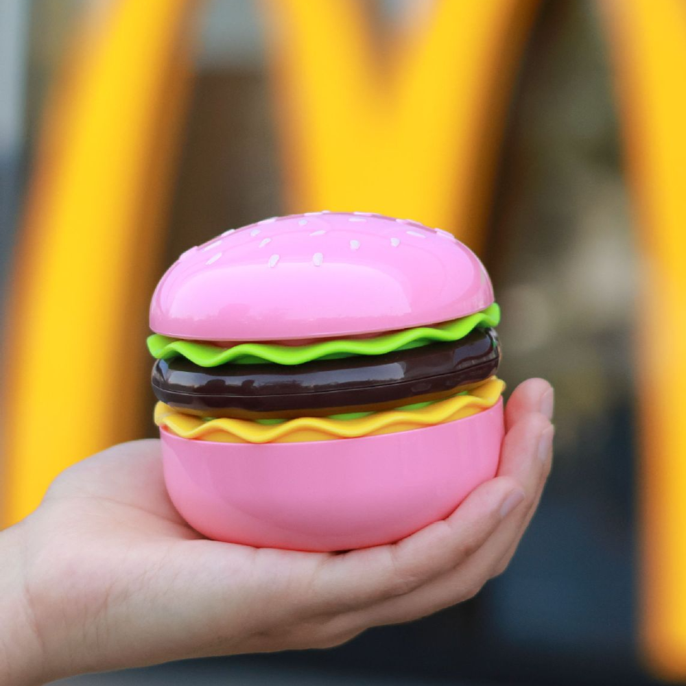 Burger Shaped Creative Small Fan Three Speed Handheld Fan Gift Desk Fan ...