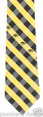 Iowa Hawkeyes Men's Necktie University College Logo Alumni Gift Checks ...