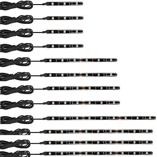 12Pcs Motorcycle LED Light Kit Strips Multi-Color Accent Glow Neon ...