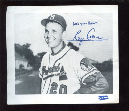 1957 Spic-Span Baseball Card Ray Crone World Champion Milwaukeee Braves ...