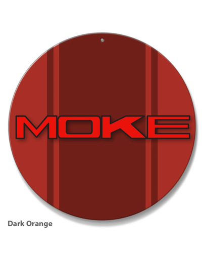Mini Moke Emblem Round Aluminum Sign - Aluminum - 14 colors - Made in ...