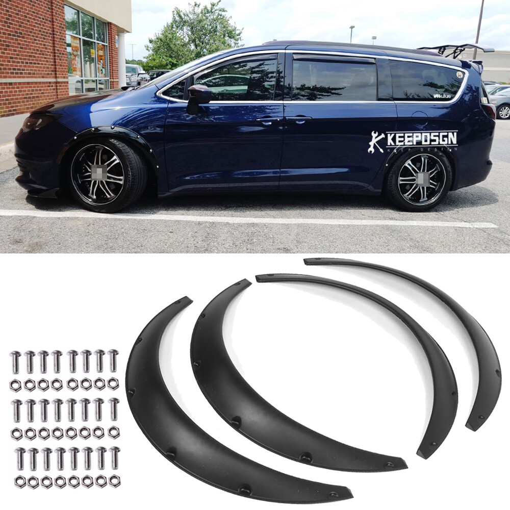 3.5" Fender Flares Flexible Extra Wide Body Wheel Arches For Chrysler ...