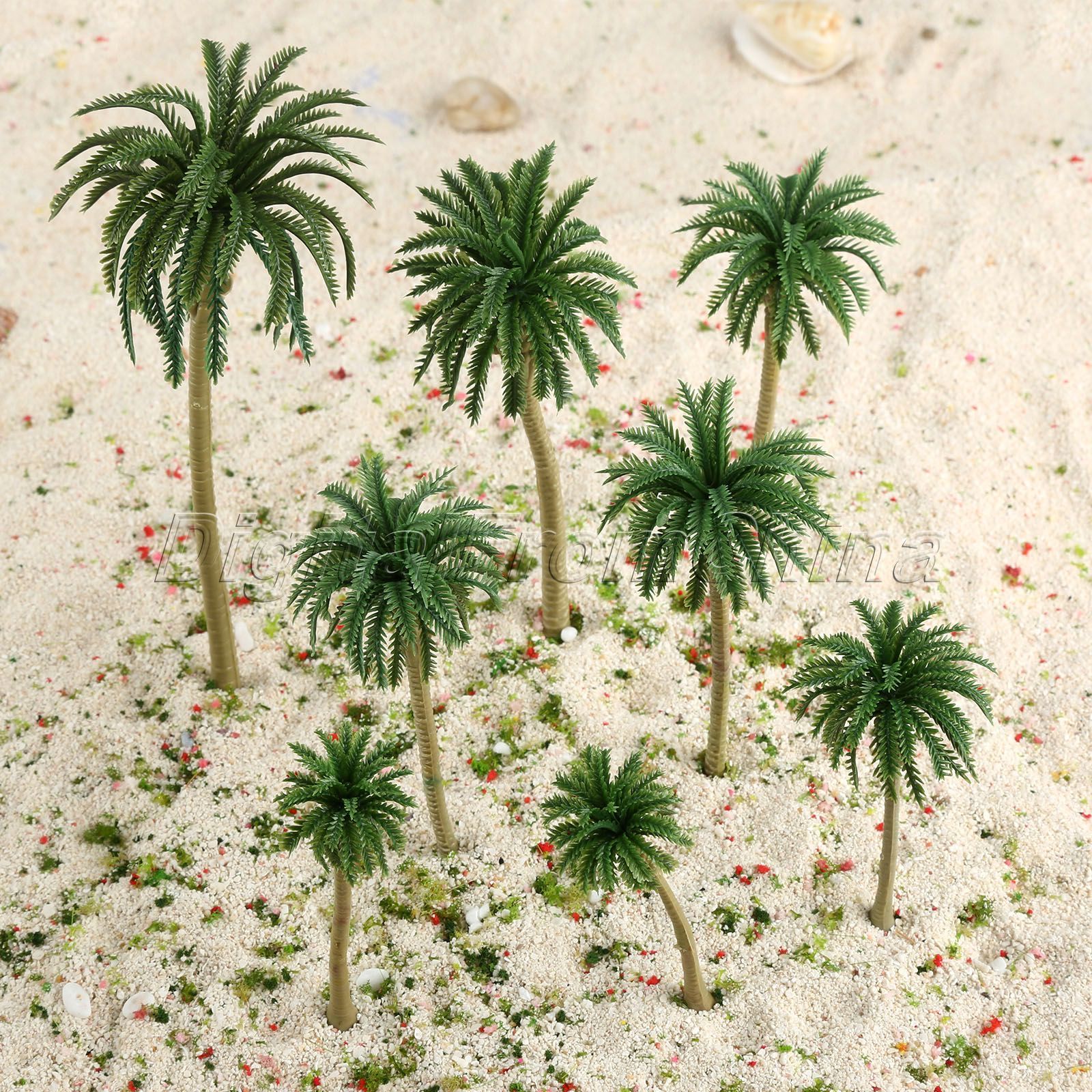 15Pcs HO N Scale Palm Trees Model Train Layouts Railroad Scenery 1:70-1 ...