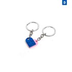 2pcs Cute Lego Heart Key Chain Ring Set Creative Couples Best Friends ...
