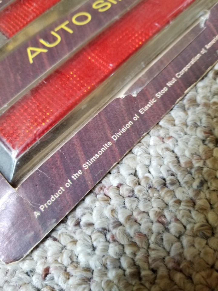 Vintage 1960-70’s Chevy Ford Stimsonite Auto-side Reflectors Red Stick ...