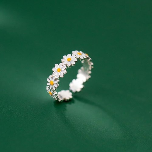 Lovely Daisy Flower Rings You Are My Sunshine Daisy Blooms Enamel Adjustable | eBay