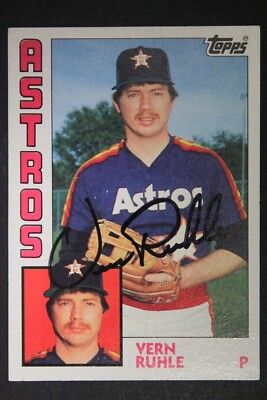 Vern Ruhle (d.2007) Houston Astros Autographed 1984 Topps #328 Signed ...