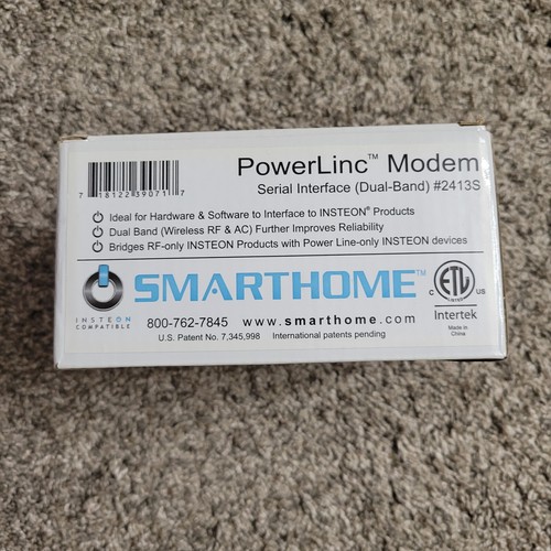 Smarthome PowerLinc #2413S w Interface Cable Serial Dual-Band Modem NIB | eBay