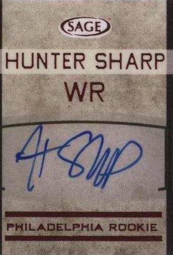 2016 SAGE Autographed - Hunter Sharp #SA40 Red Level (AU, RC) for sale ...