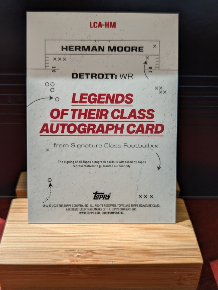 2024 Topps Signature Class - Herman Moore Legends Auto /50 LCA-HM Lions ...